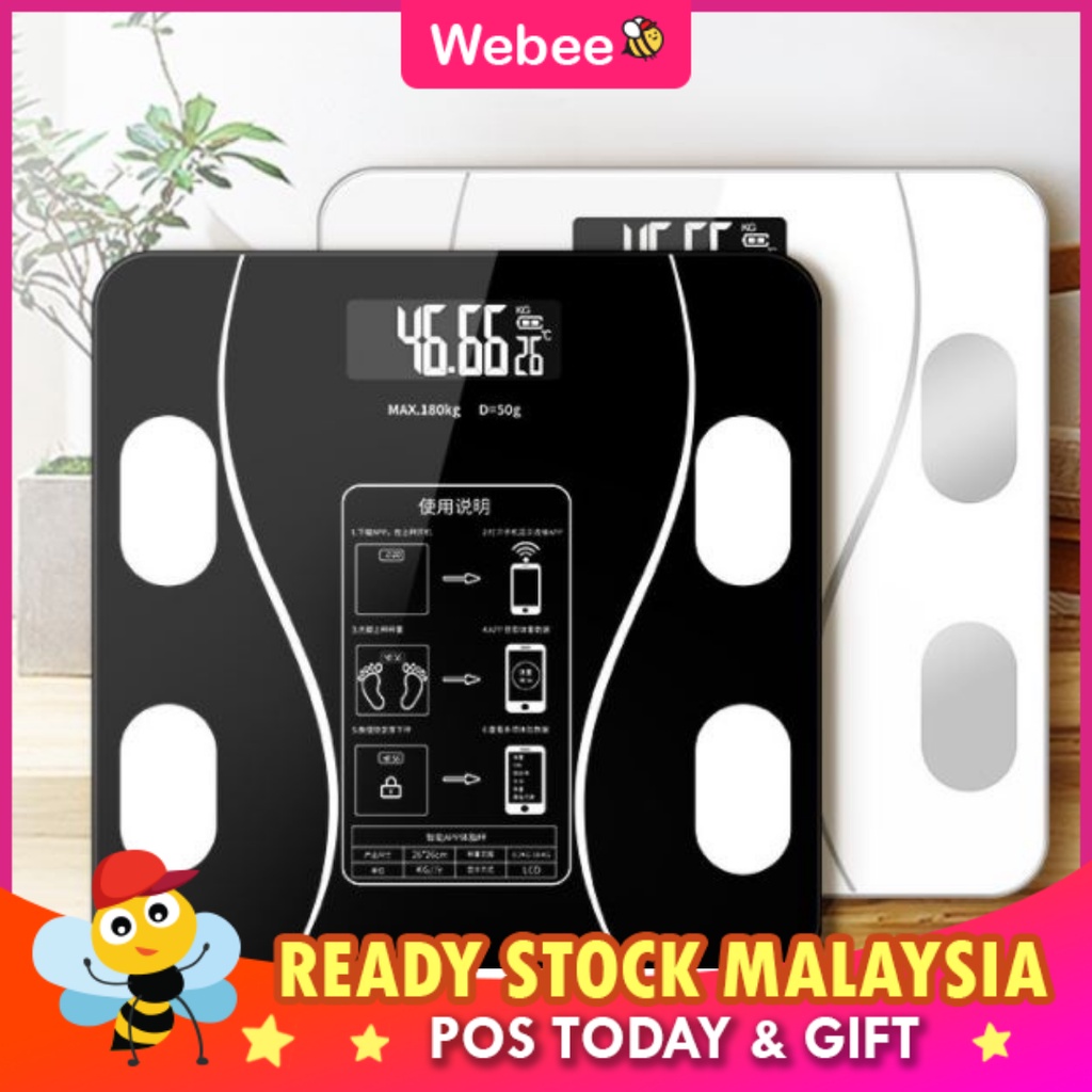 READY STOCK🎁 Smart Digital Body Weight Scale Electronic Penimbang Berat ...