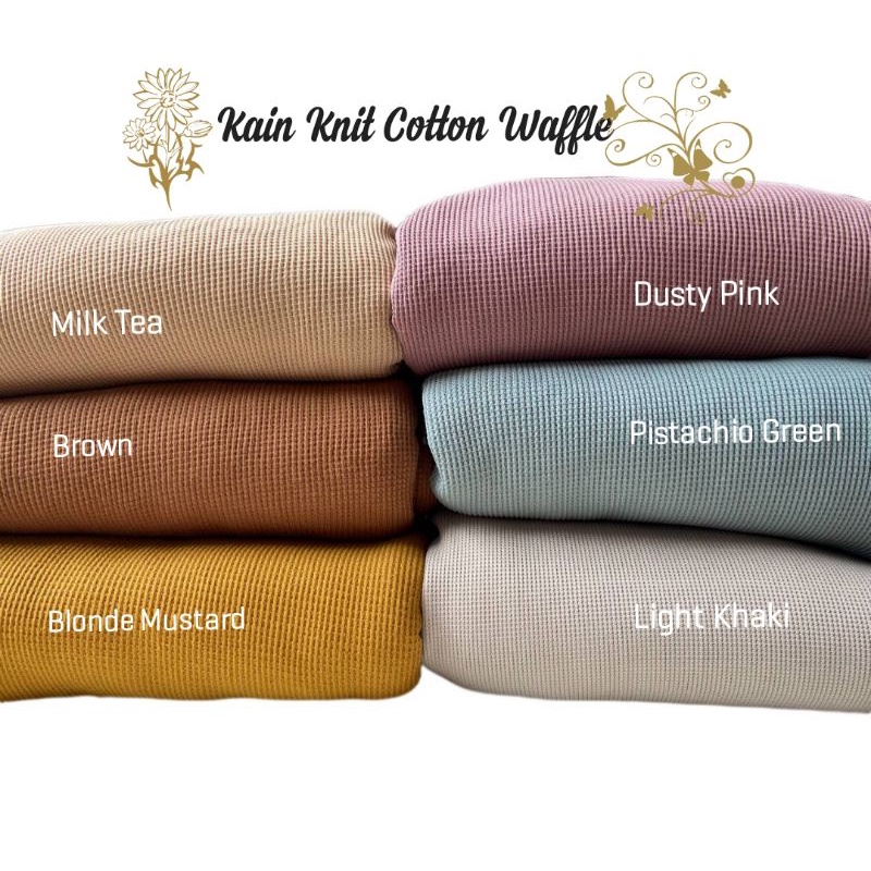 NEW ARRIVAL 🔥🔥🔥 Kain Waffle knit cotton | Shopee Malaysia
