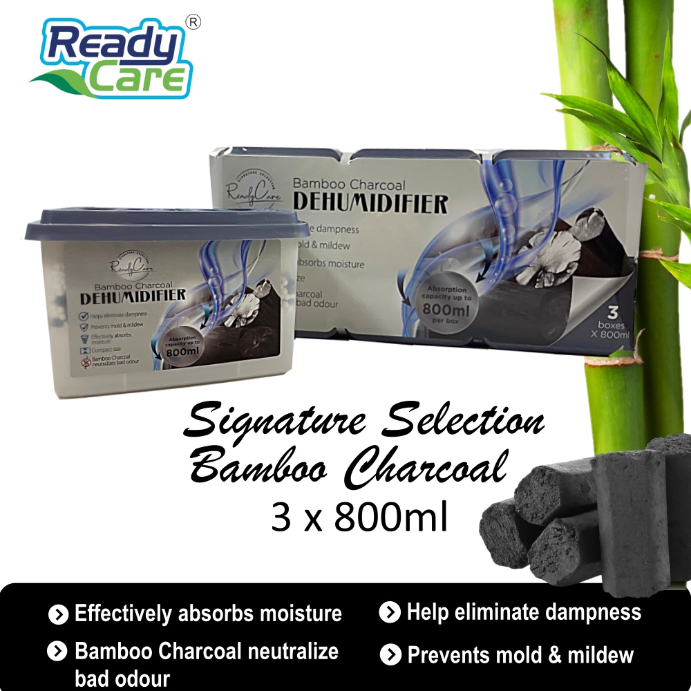 Readycare Signature Selection Moisture Absorber 3pcs per pack Dehumidifier - 800ml Charcoal ...