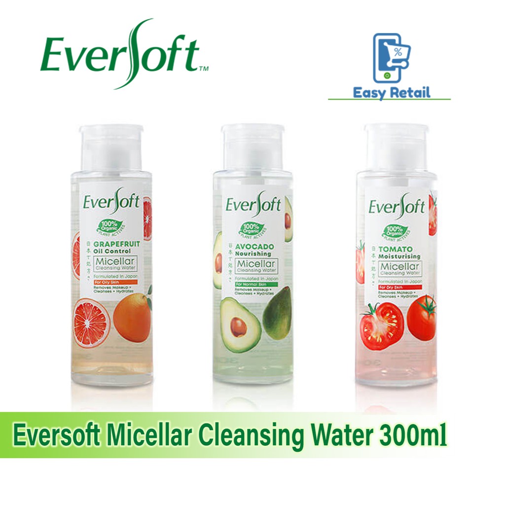 EVERSOFT Micellar Cleansing Water 300ml | Shopee Malaysia