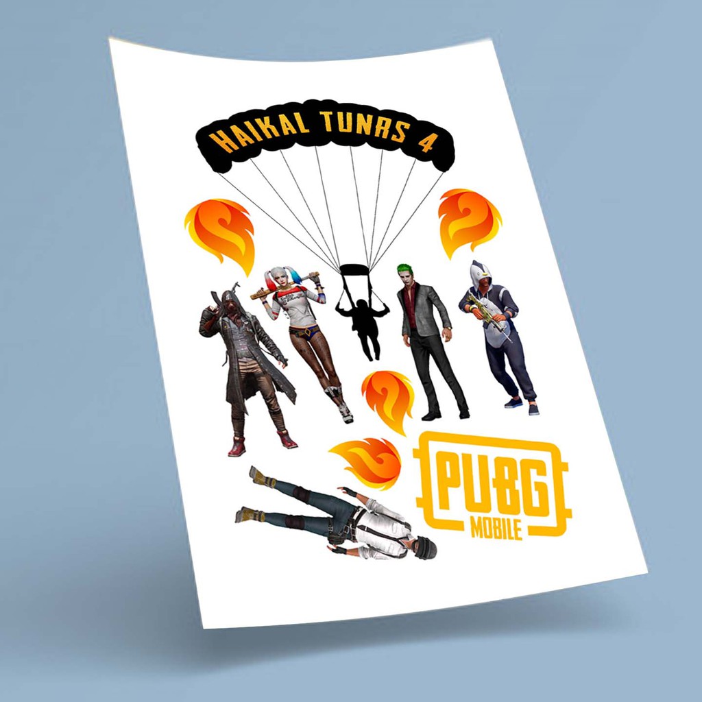 PUBG CUSTOM NAME & AGE [JPEG FORMAT/FILE] [CAKE TOPPER] [PRINT SENDIRI ...