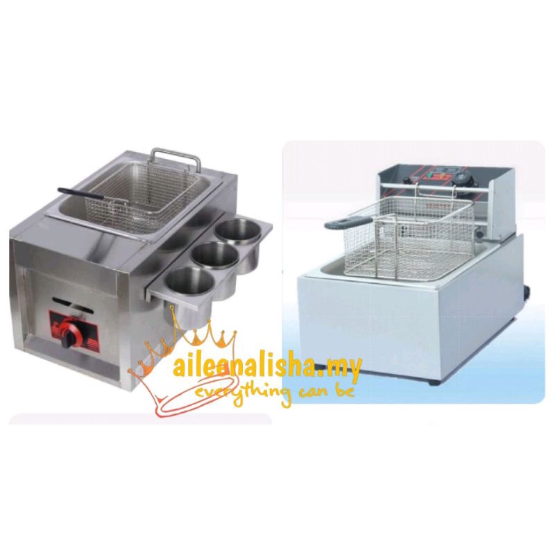 Gas /electric Deep Fryer Single Tank Capacity 6L for Fried Chicken ...