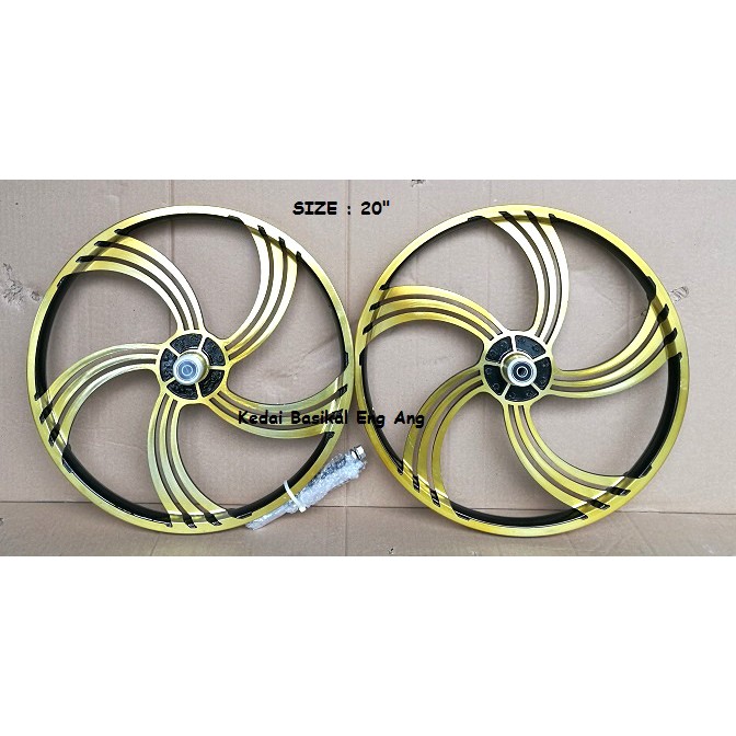 Rim 20" basikal 5batang kipas (lubang) | Shopee Malaysia