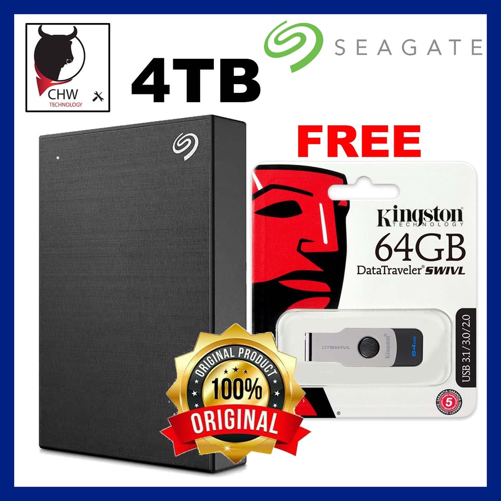 SEAGATE ORIGINAL MALAYSIA ONE TOUCH EXTERNAL HARD DISK 4TB PORTABLE HDD | Shopee Malaysia