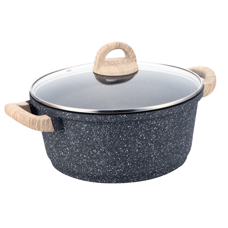 Shogun Granite Plus 28 x 12.5cm Non-stick High Casserole Pot, 6.2L (IH ...