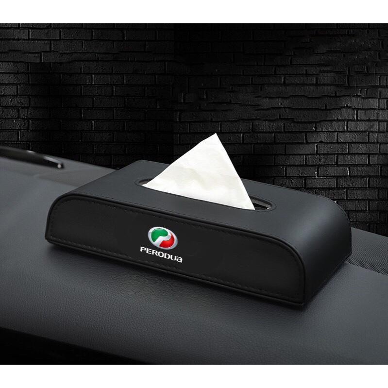 Perodua Tissue Box Leather Kotak Kertas Tisu holder Kereta Aksesori Car ...
