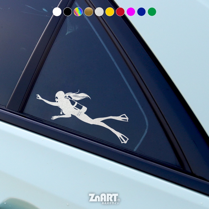 Female Diver Car Stickers Waterproof Vinyl Decal Car Styling Decoration ...