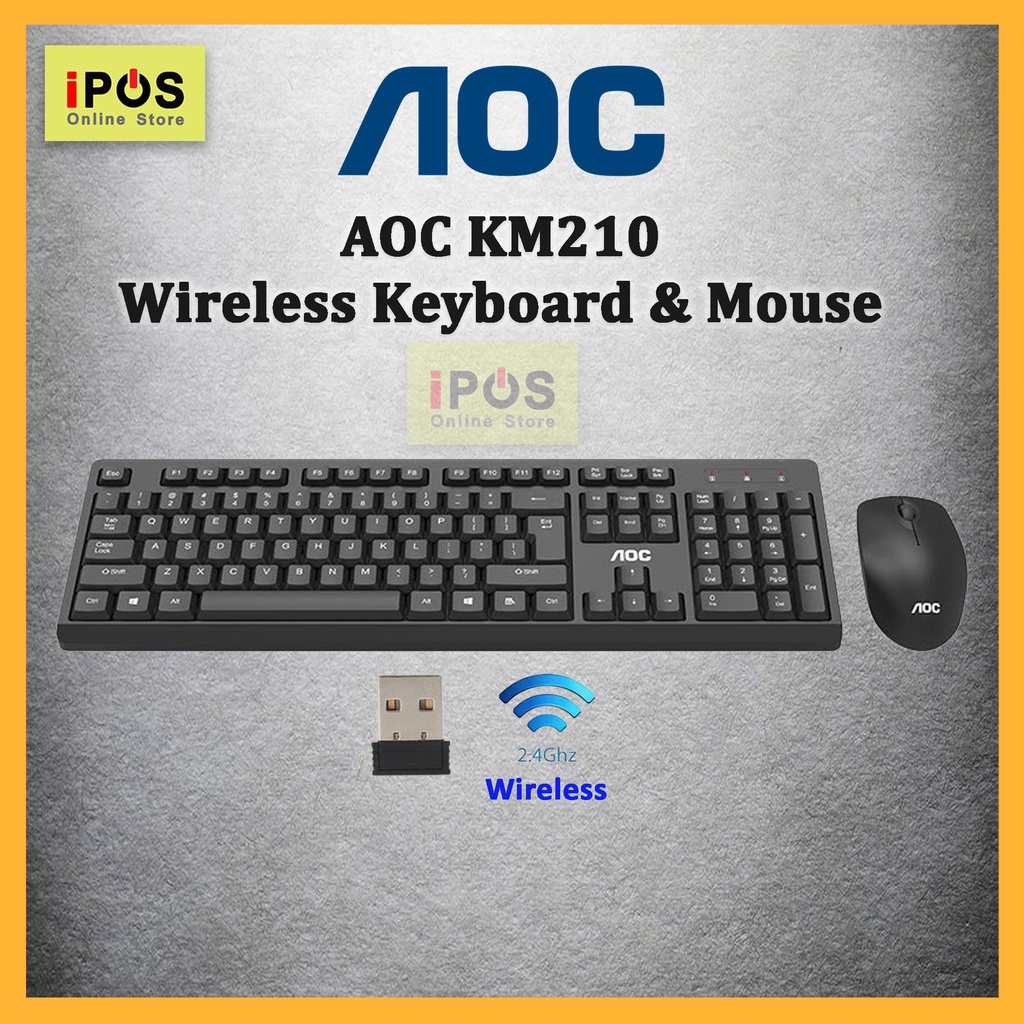 AOC KM210 Wireless Keyboard and Mouse Combo Set | Shopee Malaysia