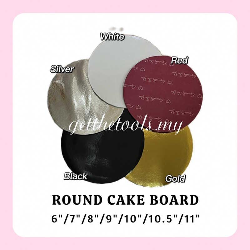 ROUND CAKE BOARD PAPAN KEK 6/7/8/9/10 INCH | Shopee Malaysia