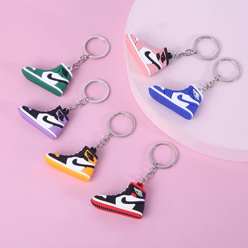 1pcs AJ Stereo Sneaker Key Chain Pendant 3D Mini Basketball Shoe Model ...