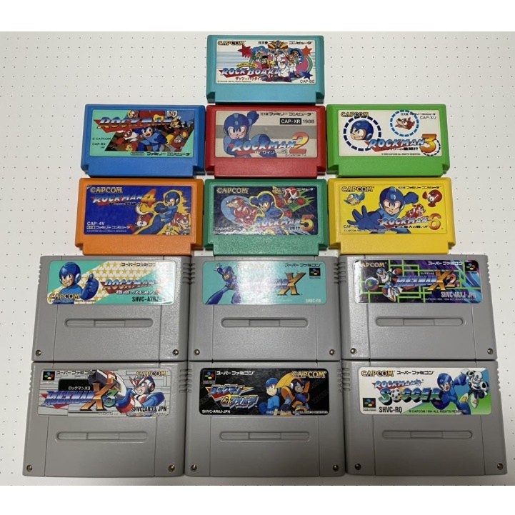 Nintendo Famicom Mega Man Rock man NES Super Famicom SNES Complete Set ...