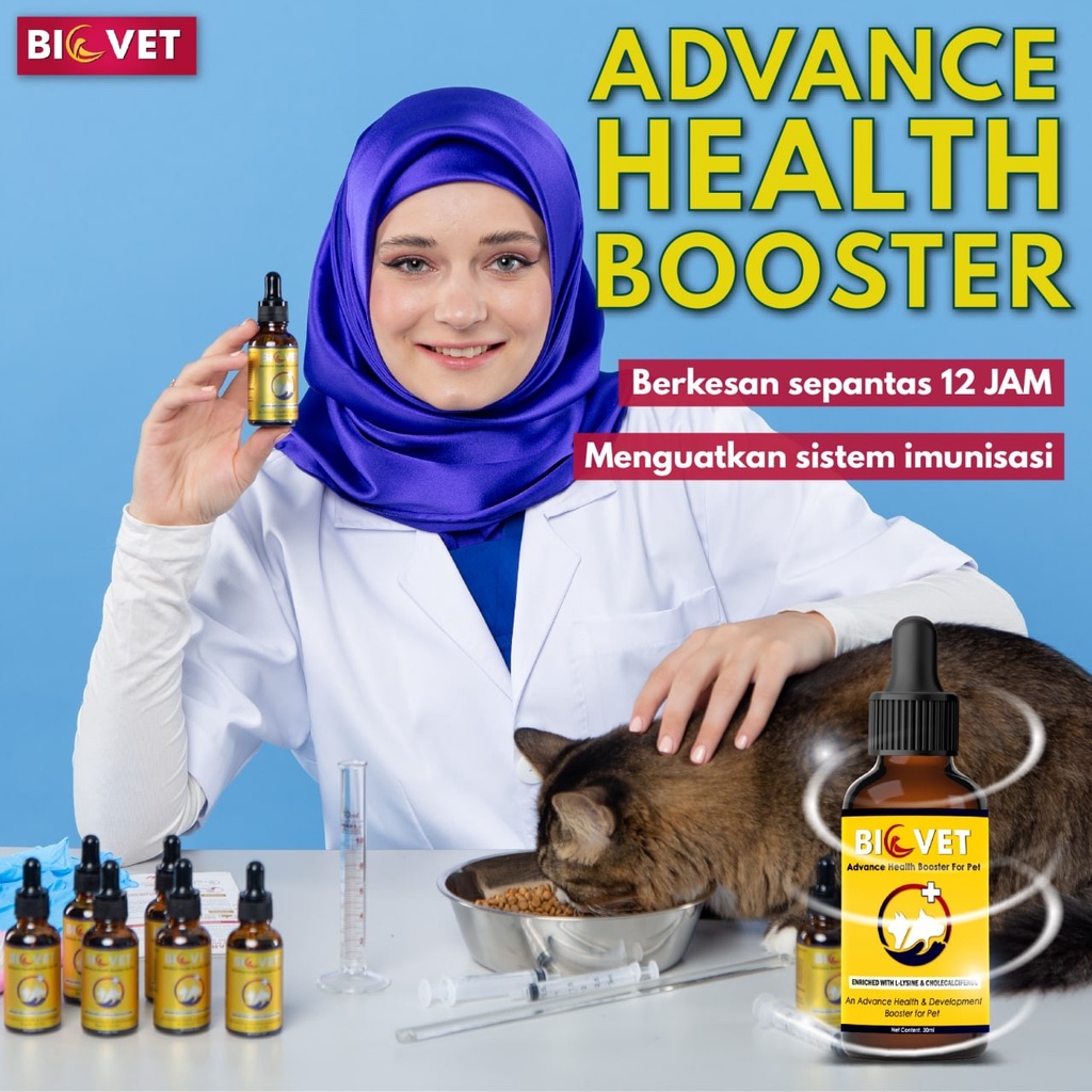 BioVet Advance Health Booster/Supplement/Vitamin kucing - Immune ...