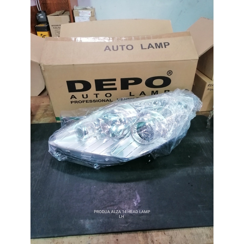 PERODUA ALZA 14' HEADLAMP WHITE DEPO LH | Shopee Malaysia