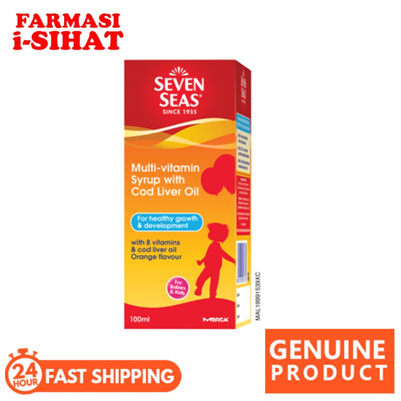 👍SEVEN SEAS Multivitamin Syrup with Cod Liver Oil 100ml (~For Babies ...