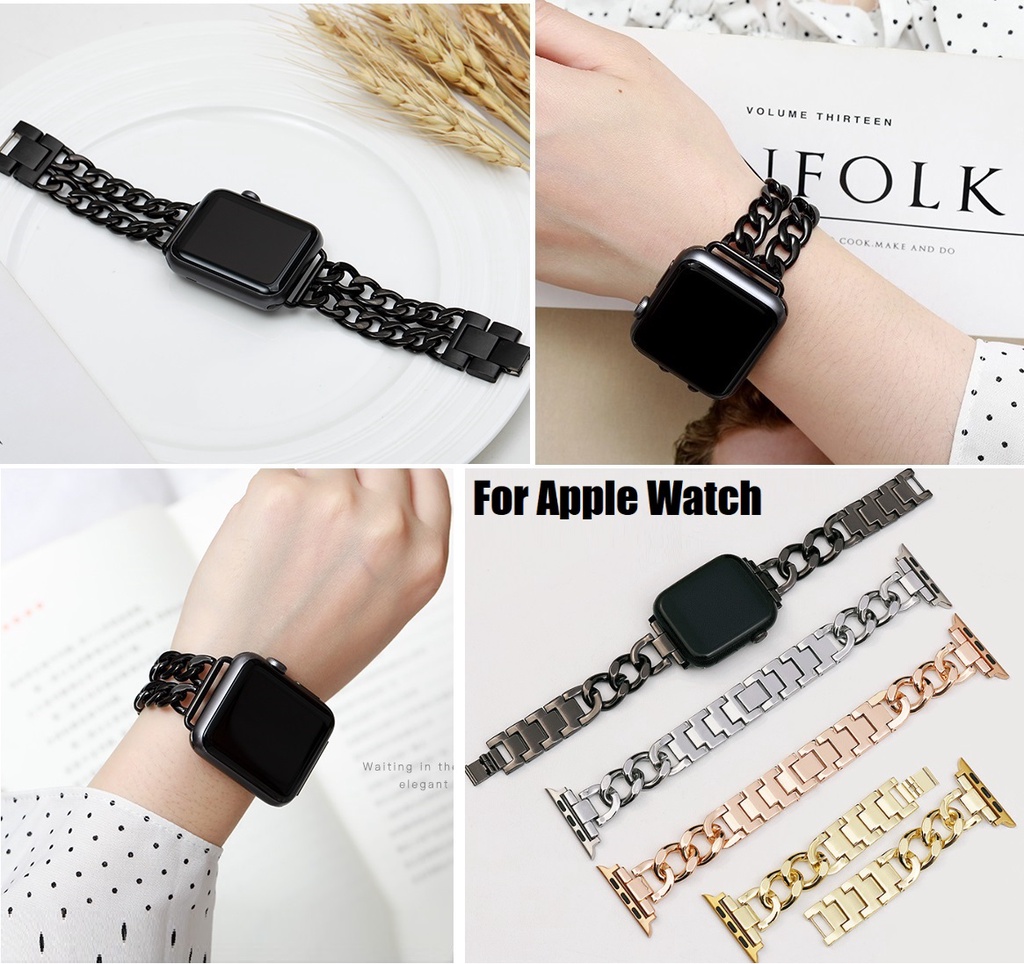 All Black Color Watchband For iWatch Strap Ultra 49mm, Series 10 9 8 7 ...