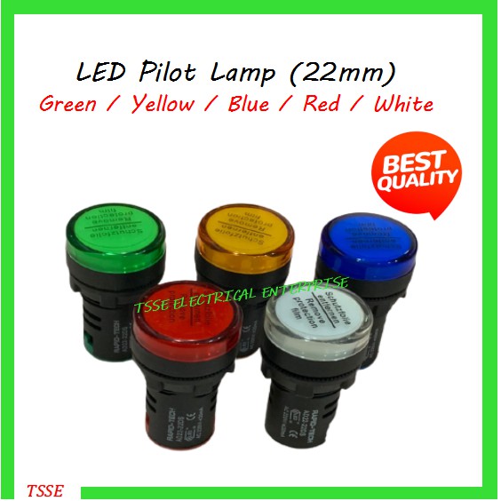 22mm Ac 240v LED Pilot Panel Indicator Light / LED Pilot Lamp | Shopee ...
