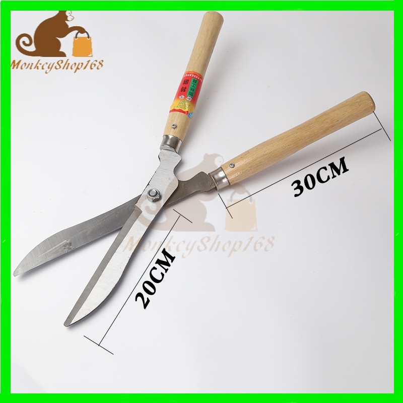 GUNTING RUMPUT WOOD HANDLE SHEARS / GRASS CUTTER | Shopee Malaysia