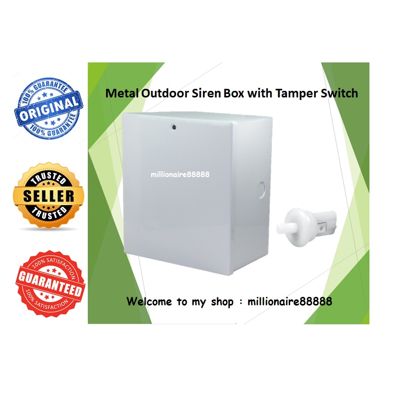Metal Outdoor Siren Box for Alarm System with Tamper Switch White ...