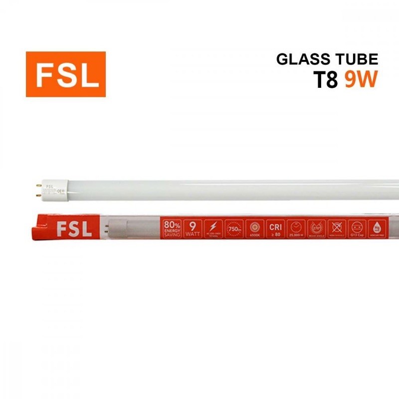 15/20/25 Lths FSL T8 9W 12W 18W LED Glass Tube (2 Feet, 3 Feet, 4 Feet) | Shopee Malaysia