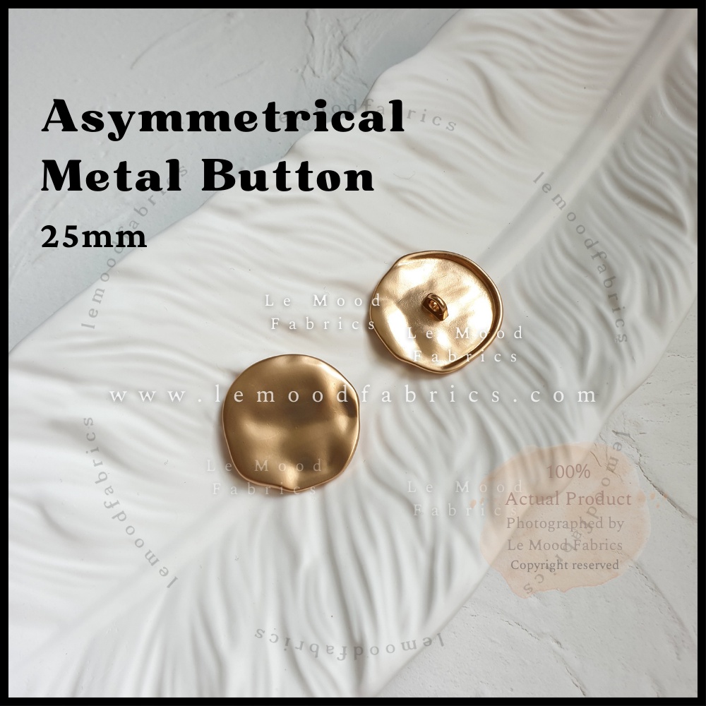 Le Mood (1 Piece) Elegant Asymmetrical Metal Button for Jacket Coat ...