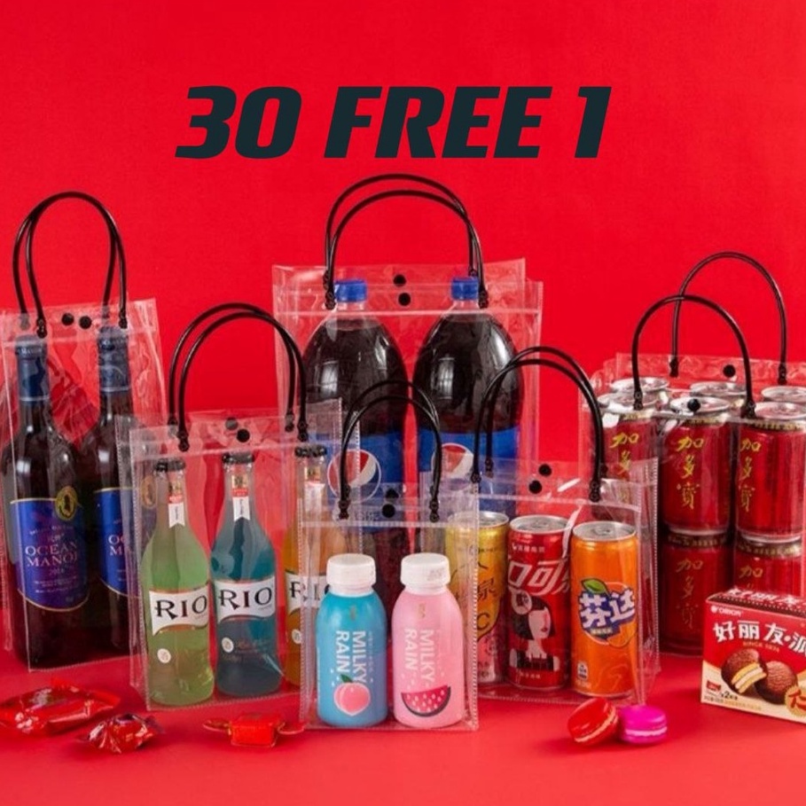 Clear Pvc Tote Bag with Button/Tranparent Shopping Bag/Fancy Shopping ...