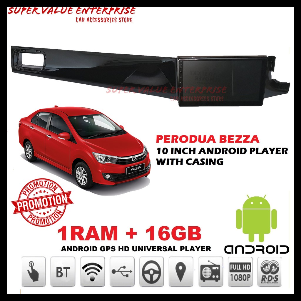 Perodua Bezza 10"INCH IPS Big Screen 1GB+16GB IPS Android Player With ...