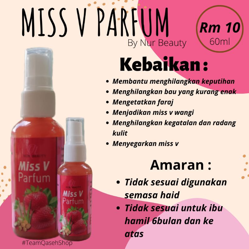 MISS V PARFUM BY NUR BEAUTY 60ML | Shopee Malaysia
