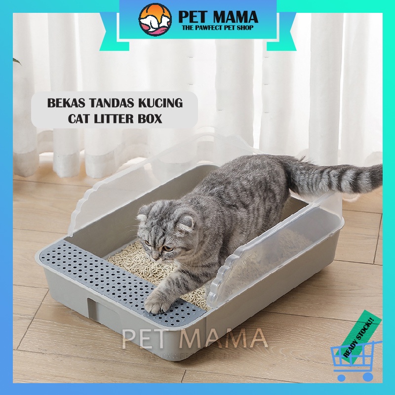 PETMAMA Large Cat Litter Box Besar Tandas Kucing Besar Anti Dust and ...