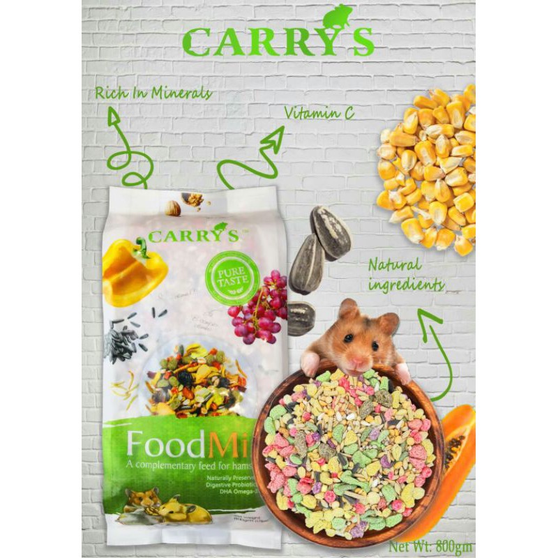 Carrys food mix hamster 800gm | Shopee Malaysia