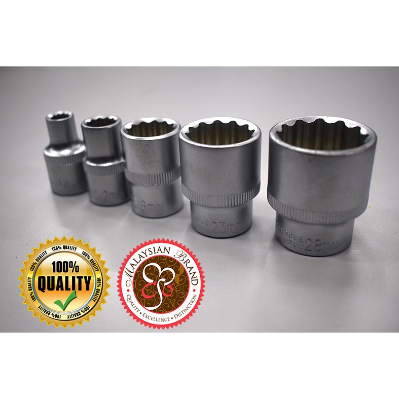 [READY STOCKS] 1/2" x 8mm - 32mm Box Socket (Short) / Spanner Box ...