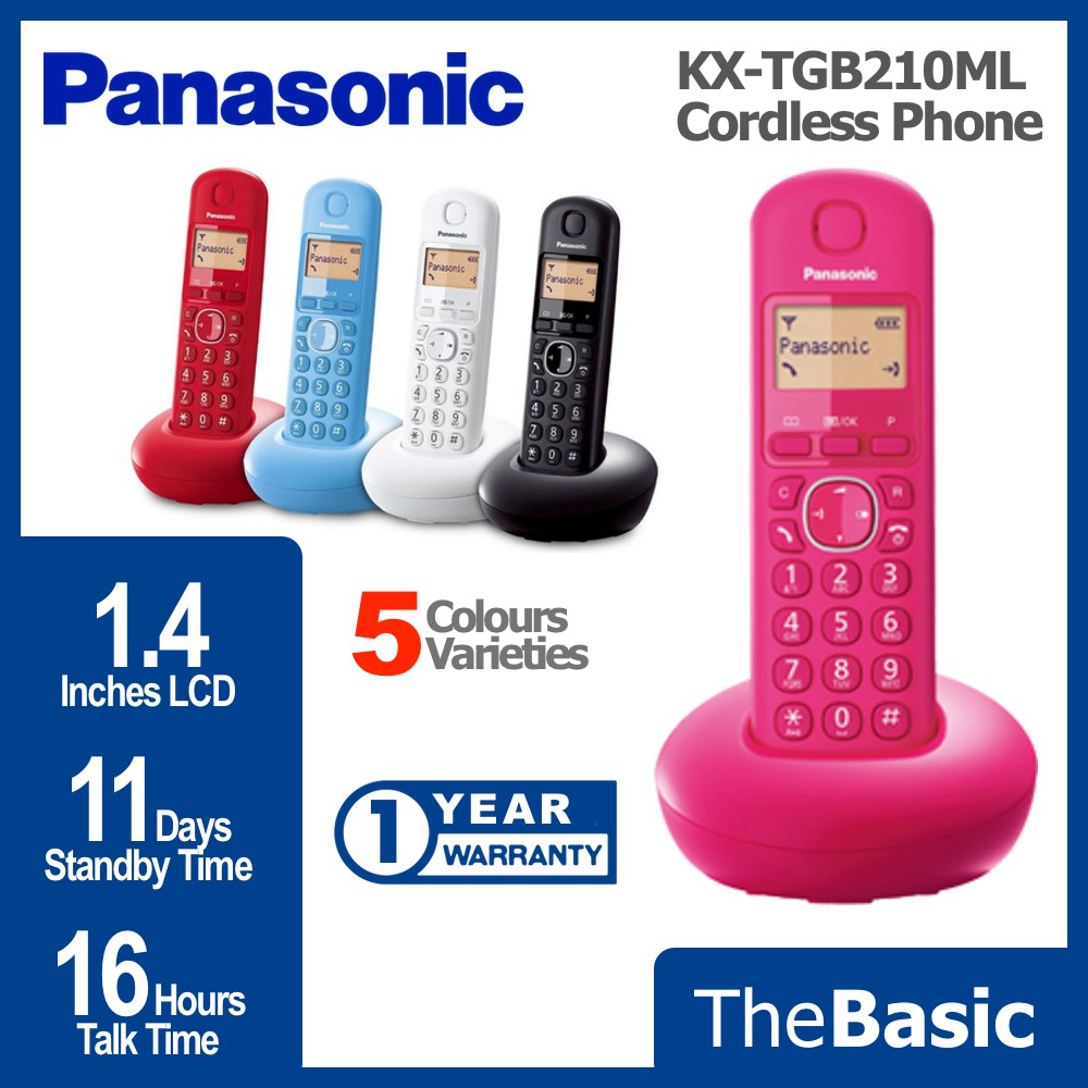 PANASONIC Single Handset Digital Dect Cordless Phone ( KX-TGB210ML , KX-TGB31ML1 ) | Shopee Malaysia