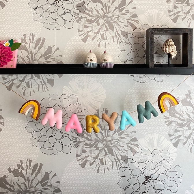 Felt with Love Custom Made Name Word Garland for Kids Room Decor Wall ...