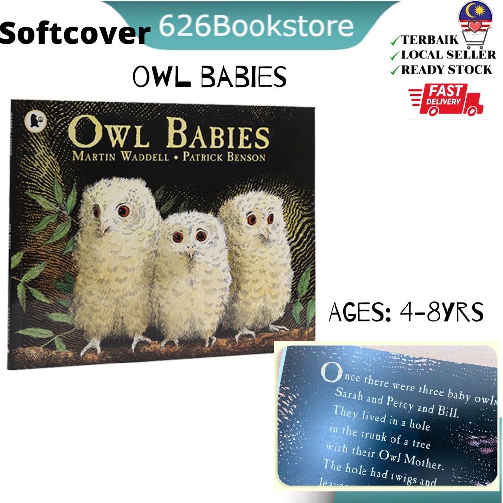 [626Book] Owl Babies Softcover book A4 Size Bedtime Goodnight Storybook ...