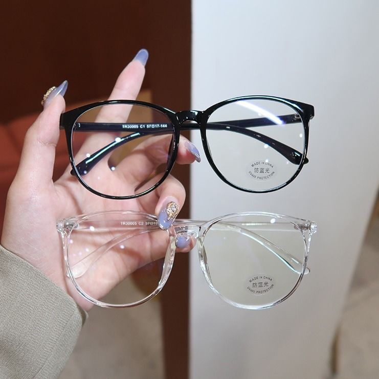 Glasses Retro cermin mata Transparent Frame spek mata cermin mata viral ...