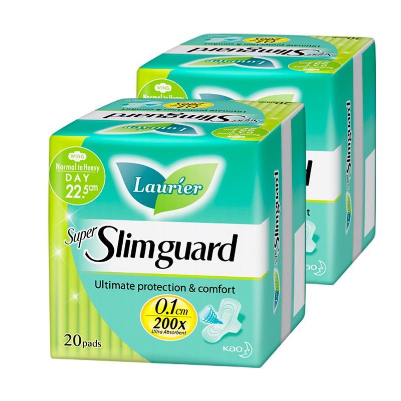 LAURIER Super Slimguard Day Twin Pack (22.5cm x 20s) | Shopee Malaysia