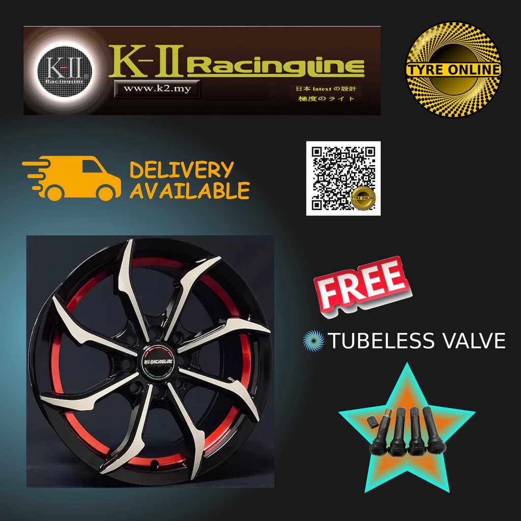 1PC NEW K-II RACINGLINE SPORT RIM JT172 IRBP 15 INCH WHEEL AXIA MYVI ...