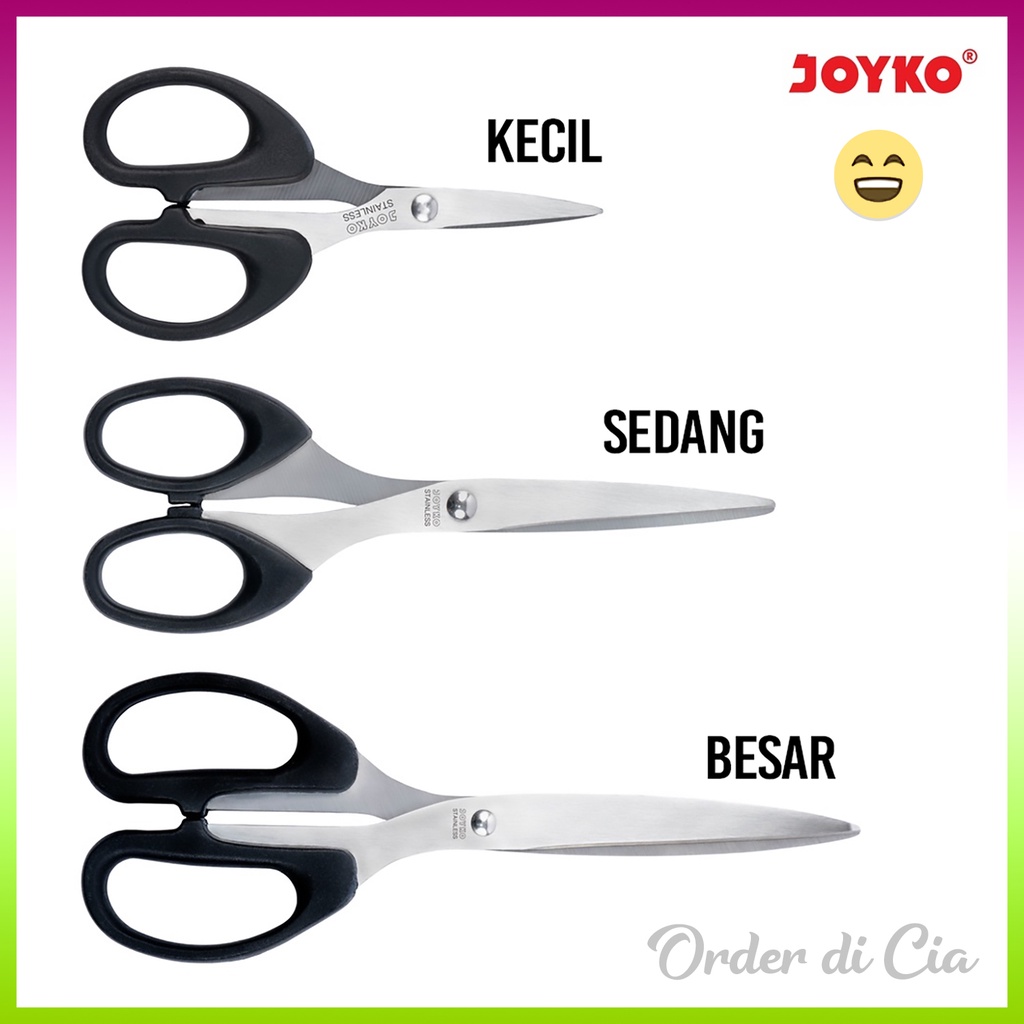 Sharp Joyko Scissors Small Medium Large Size Paper Scissors Cia Paper ...