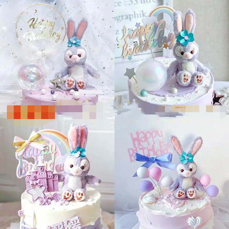 INS Stella Lou Rabbit Cake Topper Kids Birthday Party Favors Baby ...