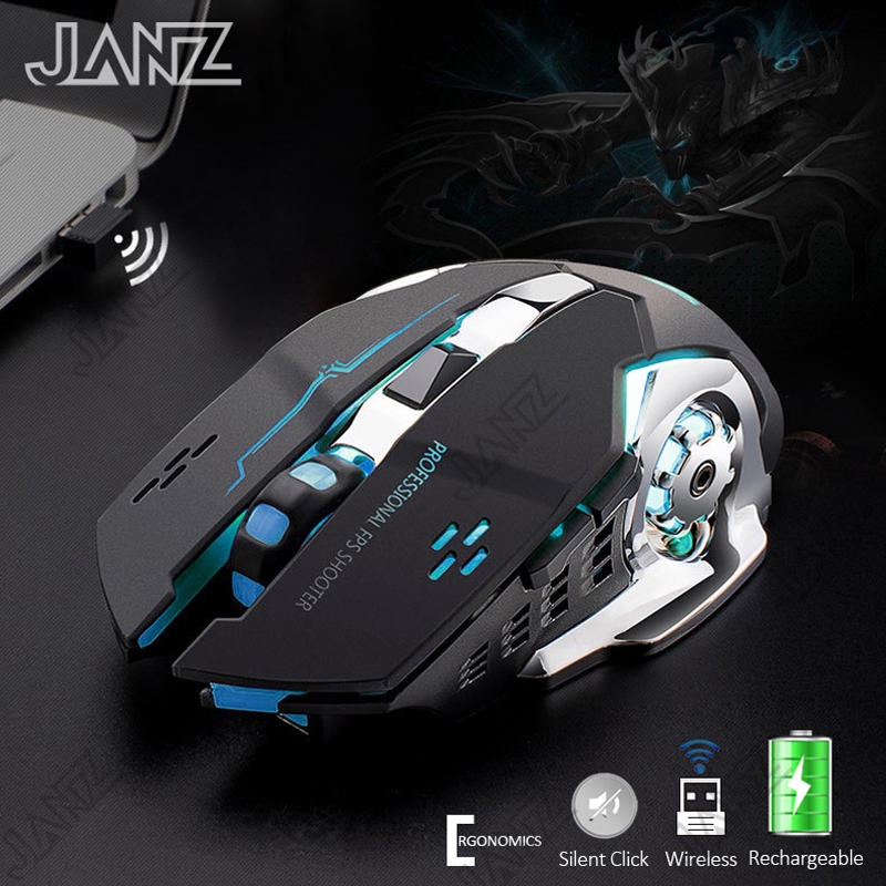 2.4GHz Wireless Gaming Mouse Optical Rechargeable Gaming Mice Silent ...