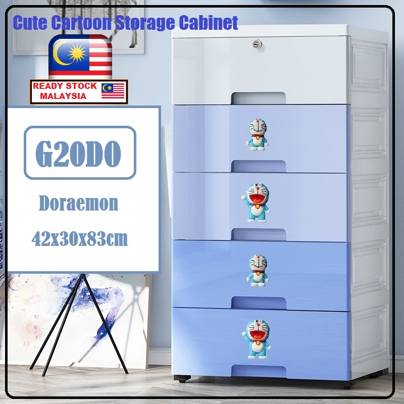 💡 New Stock 💡 Cute Cartoon Storage Cabinet Box Almari Perabut Furniture ...