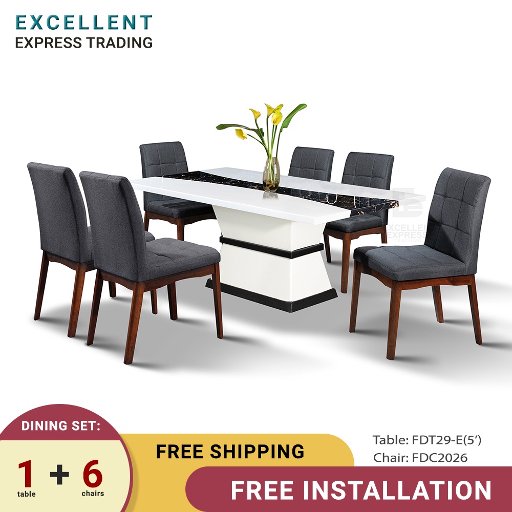 Stromato Elegant Marble Dining Set (Delivery to KLANG VALLEY Area Only ...