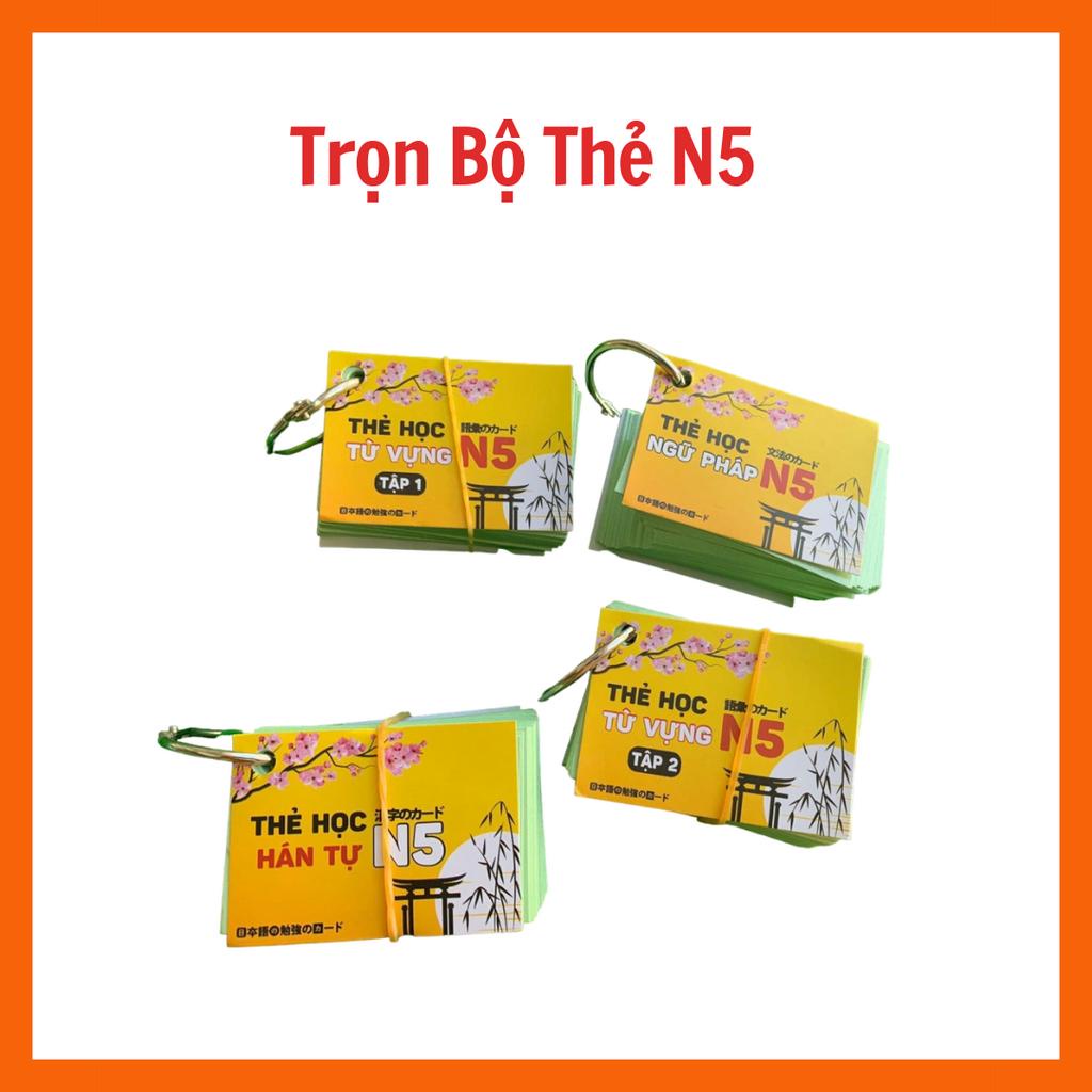 [ Complete SET N5 ] kanji learning cards - vocabulary - minano grammar ...