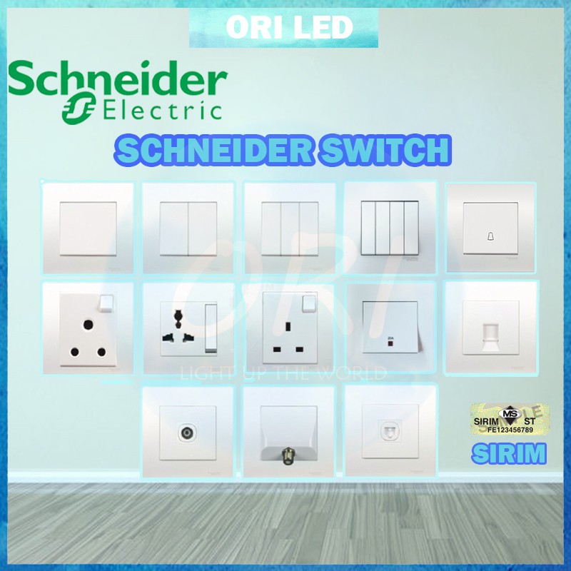 Schneider Vivace Switch Socket Switches White KB15 KB31/1 KB32/1 ...