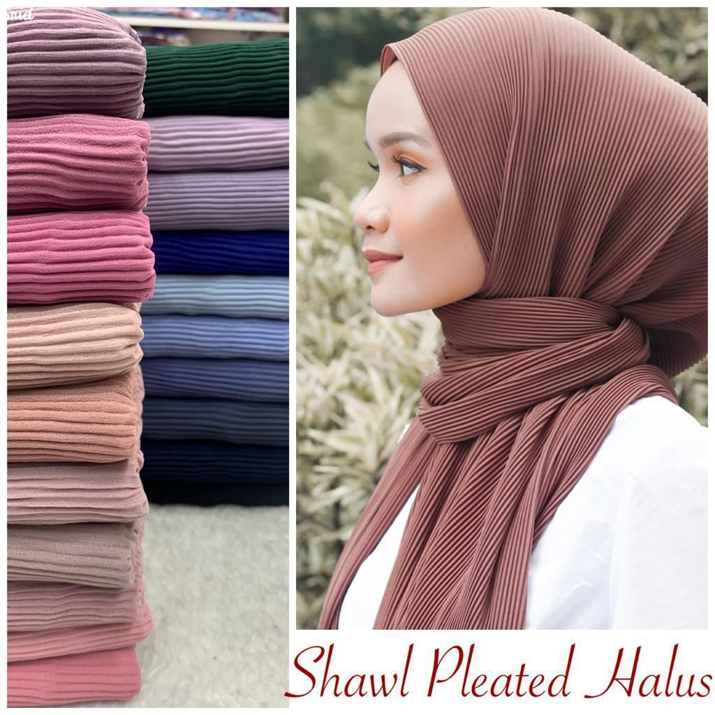 Shawl Pleated Halus Corak Premium Collection | Shopee Malaysia