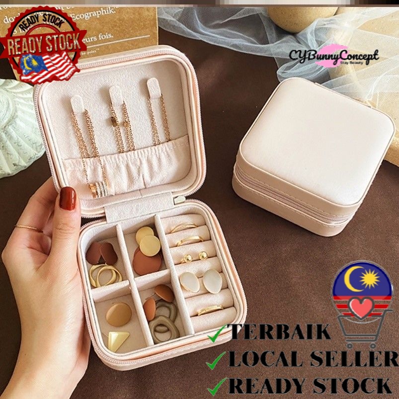 CYC Portable Jewellery Box Mini Travel Jewelry Storage Organizer Box ...