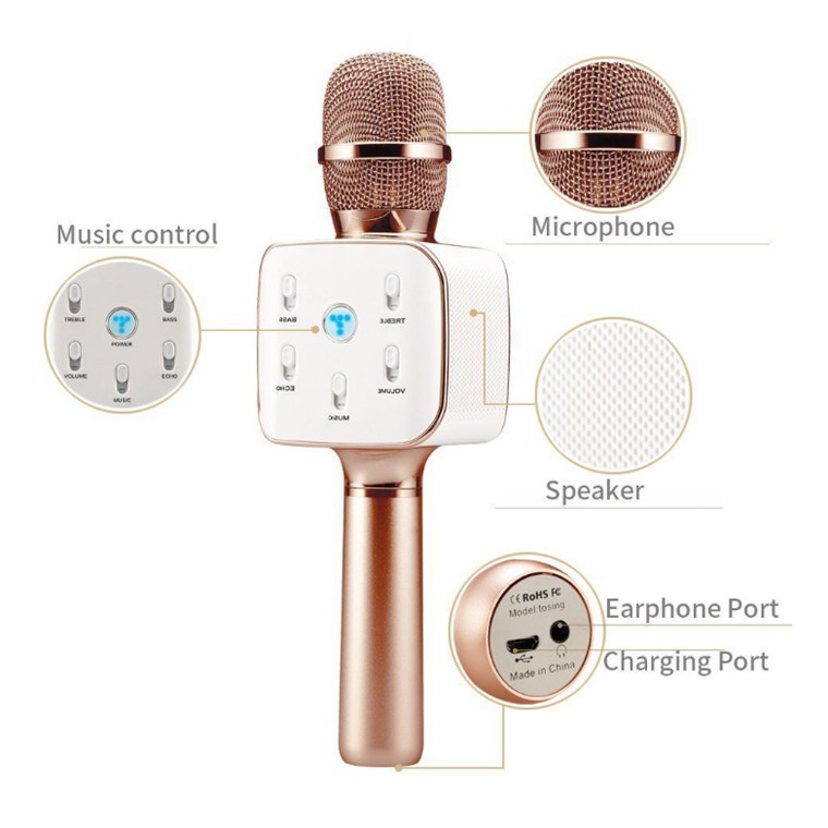 Ready MY 100% Original Tosing Duet Microphone Bluetooth Mic Speaker Mic ...