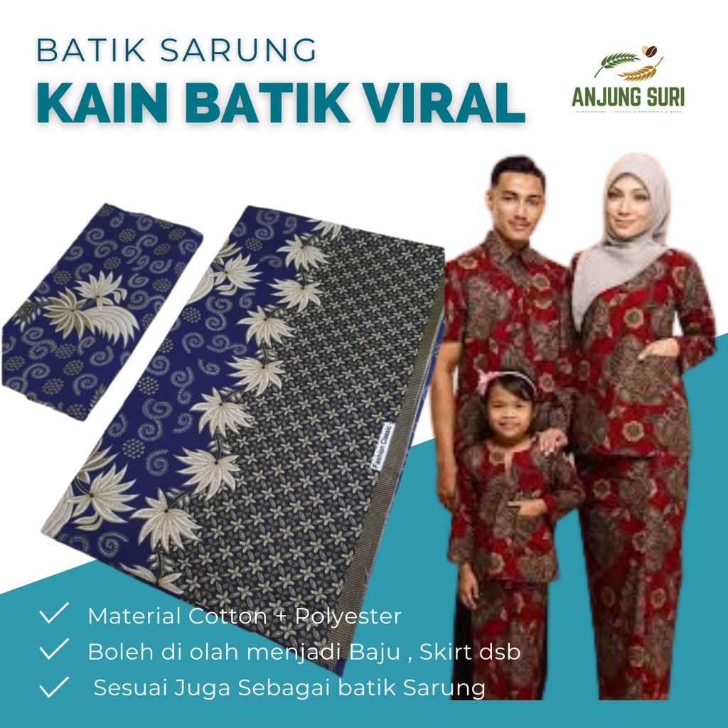 Kain Batik Viral Murah Terengganu Sarung Siap Jahit Bahagian Tepi Batik ...