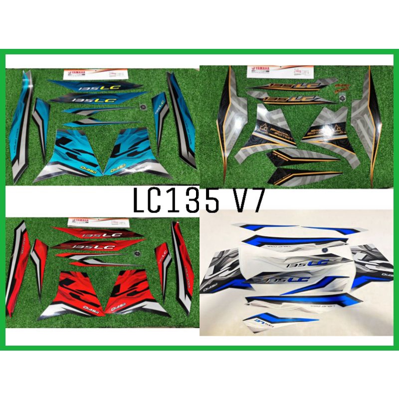LC135 V7 GRAPHIC SET CYAN/RED/BLUE/MATTE GREY ORIGINAL HLY STICKER ...