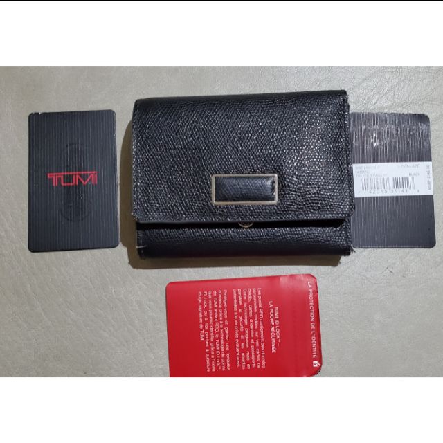 TUMI SINCLAIR RFID PROTECTION TRIFOLD LEATHER WALLET-BLACK | Shopee ...