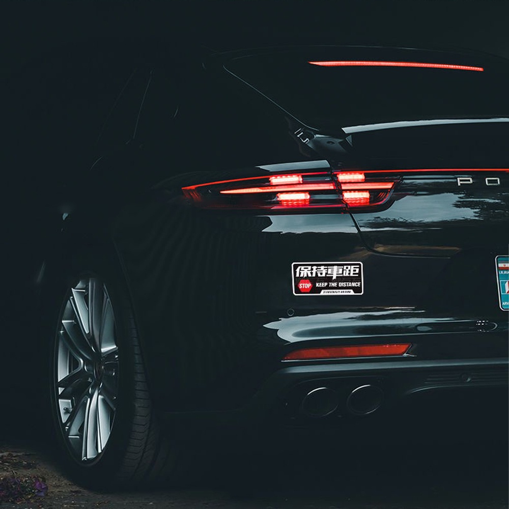 KEEP THE DISTANCE Warning Car Sticker Reflective Warn Decal Automobile ...